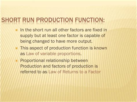 Production Function Economics Powerpoint Slides Learnpick India