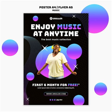 Free Psd Gradient Music Festival Square Flyer Template