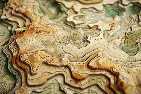 premium photo describe the practicality of a topographic map pat generative ai