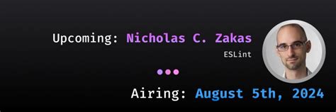 Devtoolsfm On Linkedin Next Week Were Thrilled To Talk To The Creator Of Eslint Nicholas C Zakas