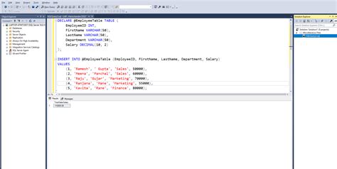 what is a table variable declare table variable