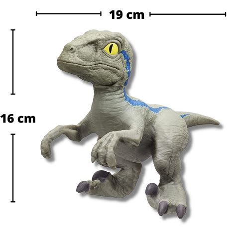 Dinossauro Elástico Figura Blue Jurassic World Goo Jit Zu Ri Happy