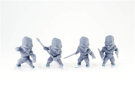 Chibi Sole Soldiers Classic X4 3d Printed Miniatures Etsy