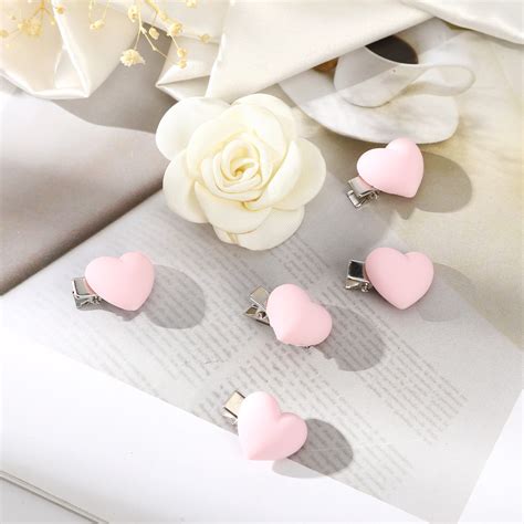 6pcs Fashion Pink Rose Love Hairpin Set Sweet And Cute Girl Hairpin Set Hair Accessories Shop