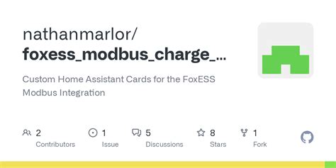 Github Nathanmarlor Foxess Modbus Charge Period Card Custom Home