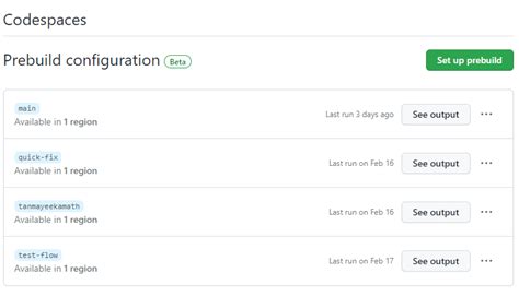 Codespaces Prebuilds General Availability · Issue 500 · Github