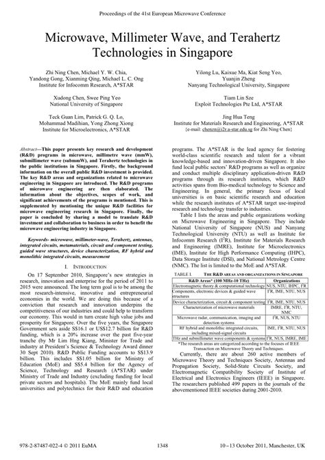 Pdf Microwave Millimeter Wave And Terahertz Technologies In Singapore
