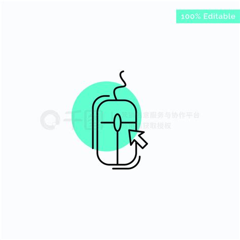 3d免抠元素 鼠标，单击，互联网，在线，购物绿松石突出显示圆点矢量图标 素材免费下载 1500像素 eps格式 编号37807342 千图网