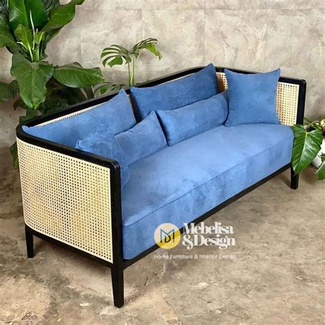 Kursi Makan Rotan Modern Kaki Stainless Cesca