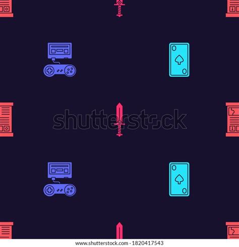 Set Playing Card Diamonds Game Console Stock Vector Royalty Free