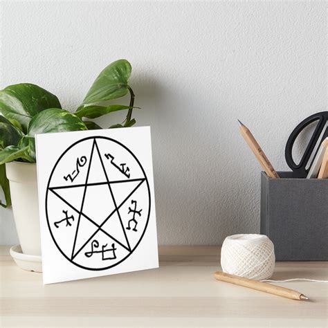 Supernatural Devils Trap Symbol Art Board Print By Winkham Redbubble