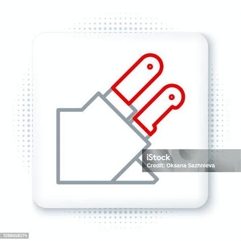 Graphisme De Couteau De Ligne Disolement Sur Le Fond Blanc Symbole De