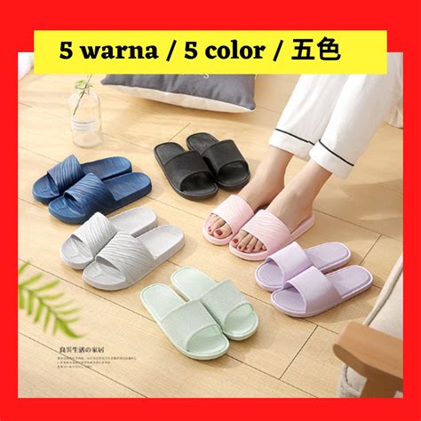 Bathroom Slippers Selipar Tandas Indoor Home Shower Sandals 室內拖鞋 Shopee Malaysia