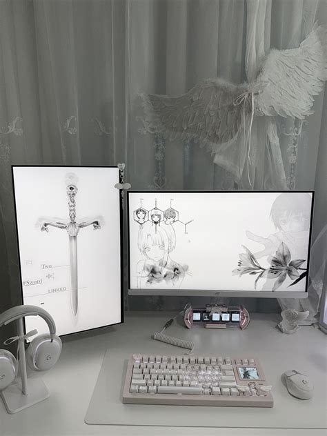 White Setup 🪽 Gaming Room Setup Game Room Design Room Setup