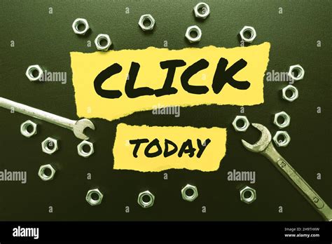 Conceptual Caption Click Business Idea Act Of Pressing A Button On A Mouse Similar Device Sharp