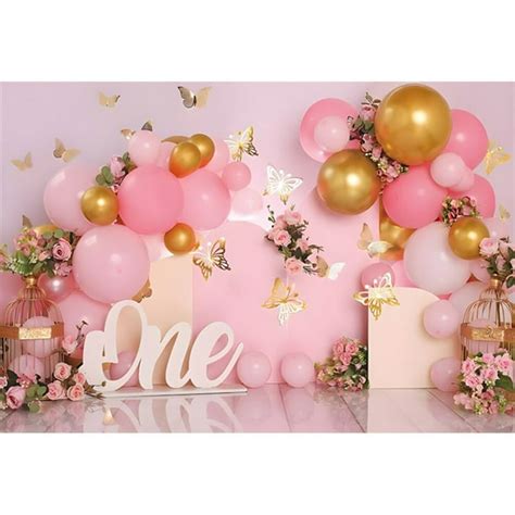 Fondo De Fiesta De Primer Cumpleaños Para Bebé Recién Nacido Globo