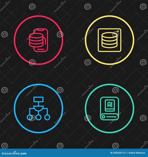 Set Line Algorithm Artificial Intelligence Ai Server Data And Cloud