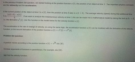 Solved In The Previous Problem Set Question We Started