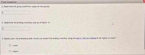 Solved FIFO Perpetual Inventory Instructions Chart Of Chegg Com