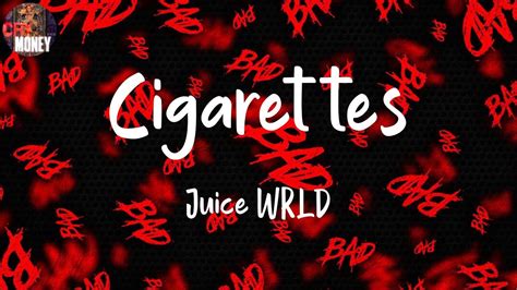 Juice Wrld Cigarettes Lyrics Youtube