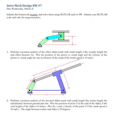Solved Intro Mech Design Hw 7 Due Wednesday March 21
