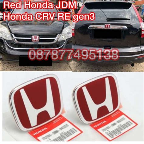Promo Crv Re Gen3 Red Honda Emblem Merah Depan Belakang Steer Stir