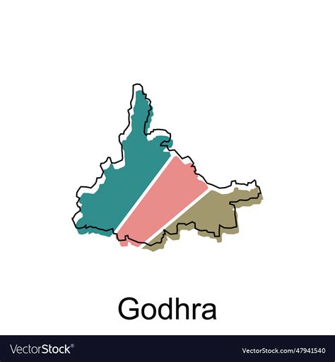 Godhra City Of India Map Royalty Free Vector Image