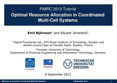 Ppt Optimal Resource Allocation In Coordinated Multi Cell Systems