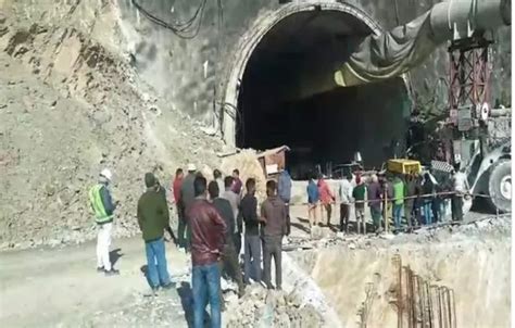 Uttarakhand 40 Workers Trapped As Part Of Under Construction Tunnel On