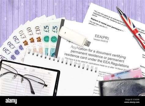 English Form Eea Pr Application For A Document Certifying Permanent