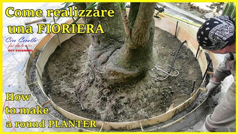 Come Creare Una FIORIERA In CALCESTRUZZO How To Make A Round PLANTER