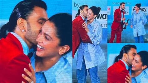 Ranveer Singh Kisses Deepika Padukone On Filmfare Awards Stage Video