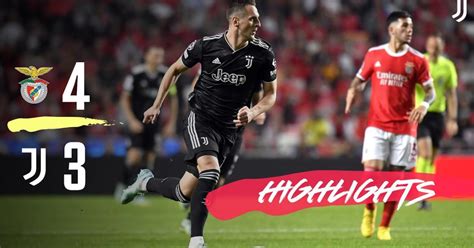 Résultat Benfica Juventus 4 3 La 5e Journée De Ligue Des Champions