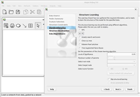 structure learning tutorial — hugin gui 9 5 documentation