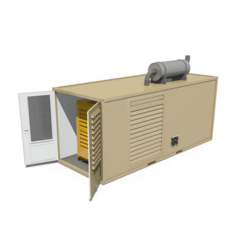 20ft Generator Container Version Two 3d Model Flatpyramid