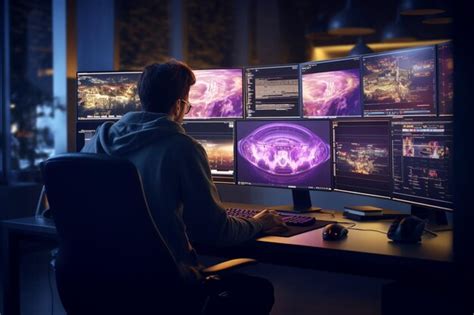 Premium Photo Motion Graphics Designer Producing A Dynamic And