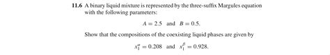 116 A Binary Liquid Mixture Is Represented By The
