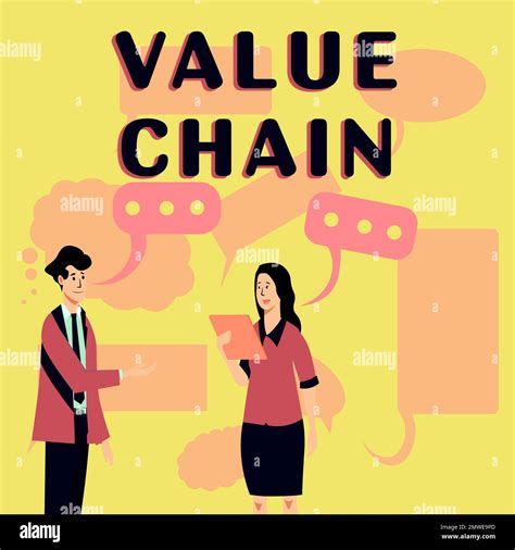 Writing Displaying Text Value Chain Internet Concept Business Manufacturing Process Industry