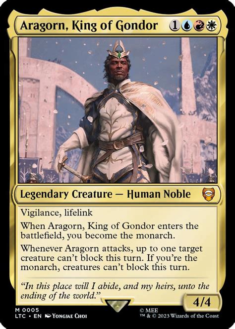 Aragorn King Of Gondor The Lord Of The Rings Tales Of Middle Earth