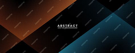 Premium Vector 3d Orange Blue Techno Abstract Background Overlap Layer On Dark Space With
