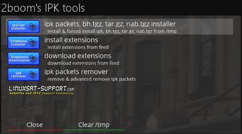 Ipk Tools Enigma2 System Utility Plugins Linux Satellite Support
