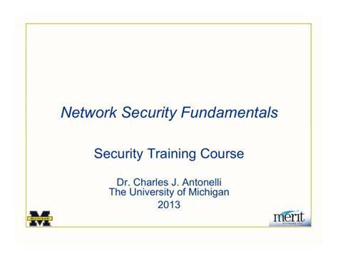 [ppt] Network Security Fundamentals Security Training Course Dr Charles Powerpoint