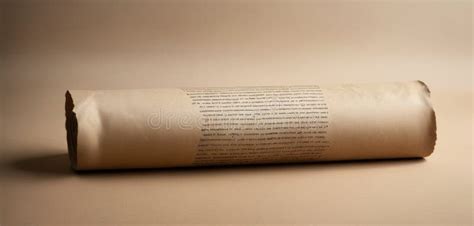Ancient Scroll With Visible Text On A Beige Surface Stock Photo Image