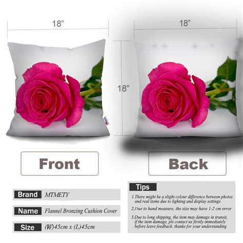 Badu Bg Калъфка за възглавница с червено цвете Полиестерна калъфка за възглавница Супер мека