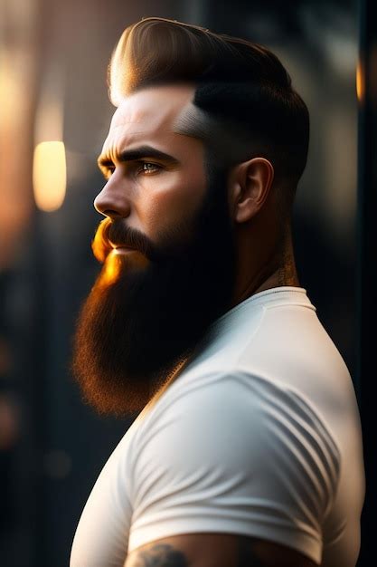 Premium Photo Man With Beard Generated Ai