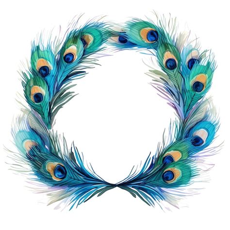 Premium Ai Image Beautiful Colorful Frame Made Of Peacocks Feathers