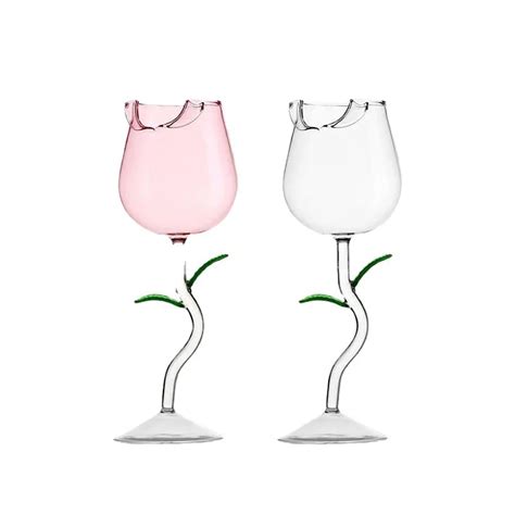 Elegant Rose Shaped Wine Glass Free Shipping