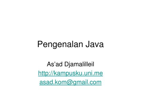 PPT Pengenalan Java PowerPoint Presentation Free Download ID 6972370