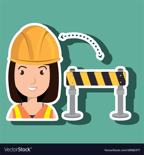 Woman Construction Tool Work Royalty Free Vector Image