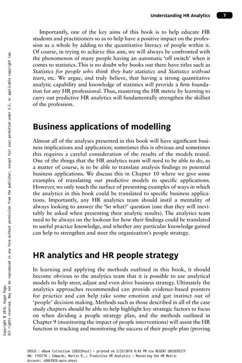 Predictive Hr Analytics Mastering The Hr Metric Pdfdrive Pdf